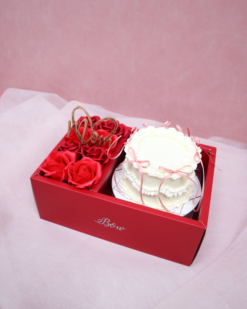 Blush Vintage & Ribbons with Flower Box | BOW Artisan Cakery | Occasion ...